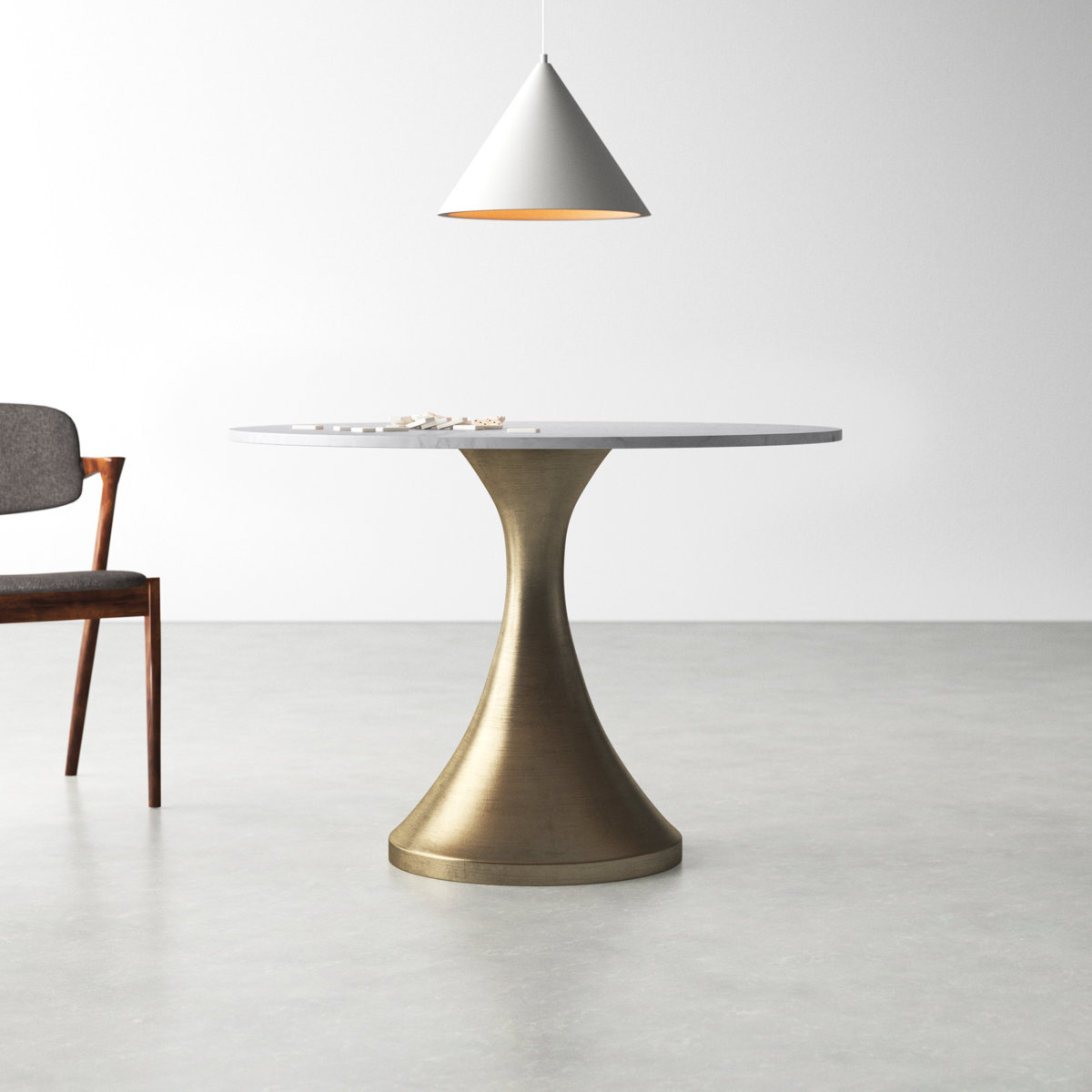 AllModern Vannes 42" Pedestal Dining Table & Reviews | Wayfair